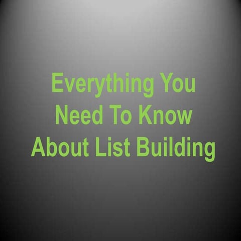 List building bulletin | PPSX
