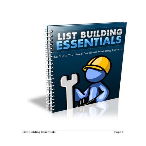 List building essentials | PDF