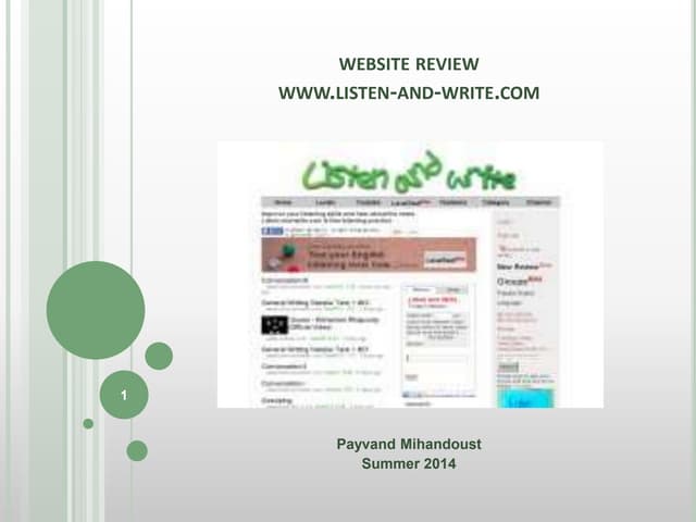 Listen And Write Ppt