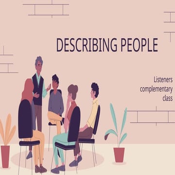 Presentation about adjectives to describe people | PPTX