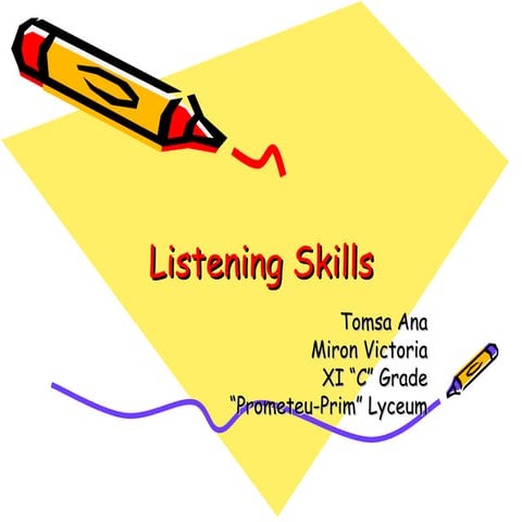 Types of Listeners ppt from English subject | PPTX