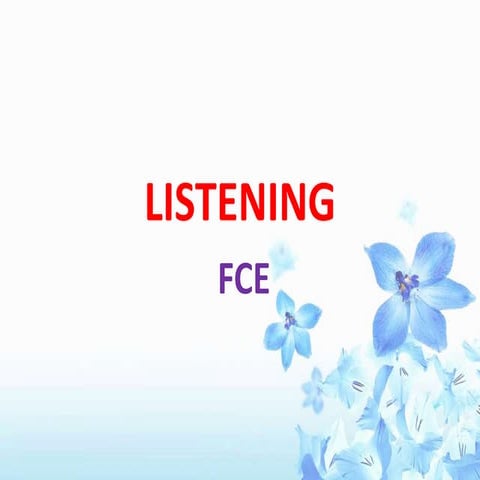 Listening FCE - CALL 2015 | PPTX
