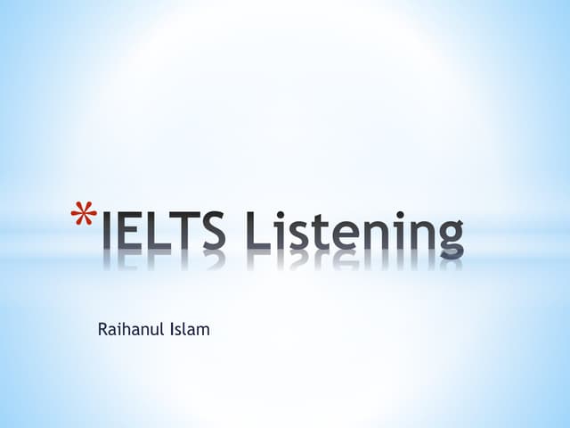 IELTS Writing Task 01 | PPTX