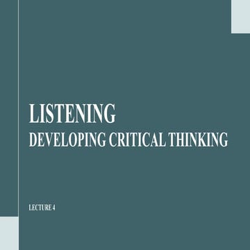 Listening Skills Pdf Pdf