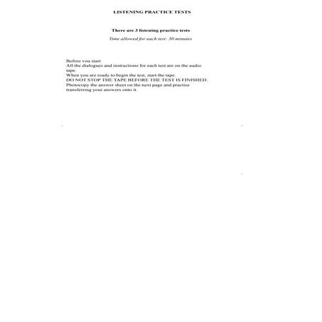 Listening practice-tests | PDF