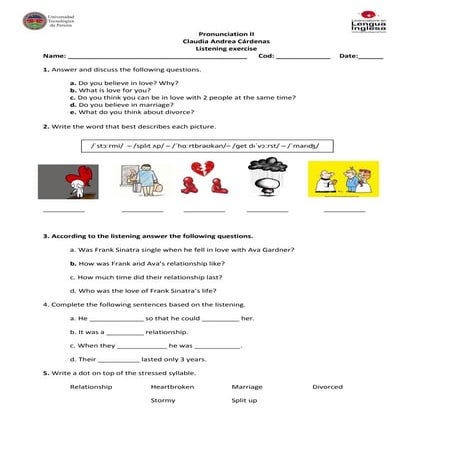 Listening about couples. | PDF