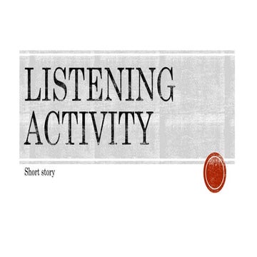 Listening activity | PPT