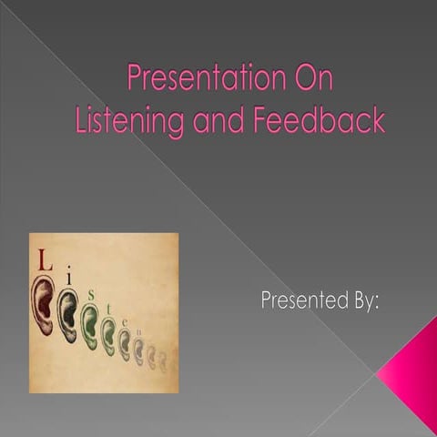 Listening and feedback | PPTX