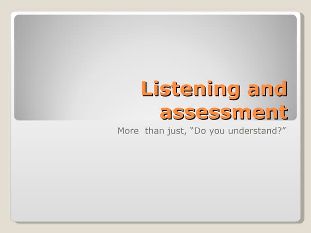 How to teach listening | PPT