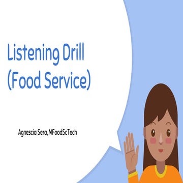 Listening drill (food service) | PDF