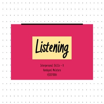 Listening | PPT