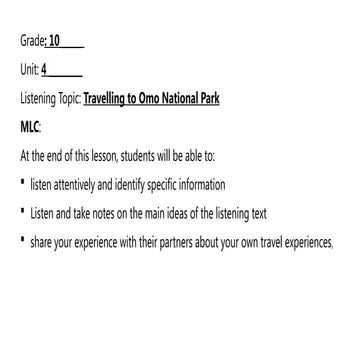 Lesson Plan for teaching Listening Skills for secondary school students ...