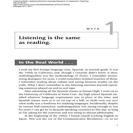 Listening myths | PDF