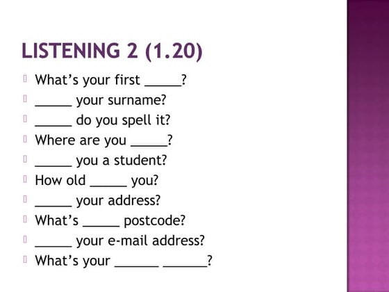 Personal information lesson plan and flash card | DOCX