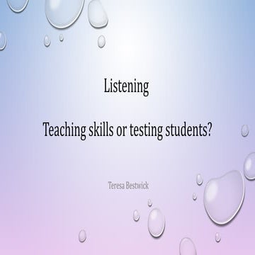 Listening session | PPT