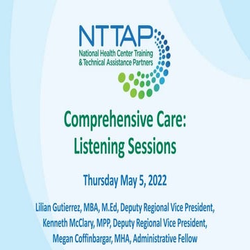 Comprehensive Care: Listening Sessions | PPTX