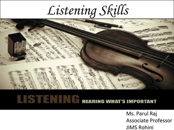 Communication and Listening Skills | PPT