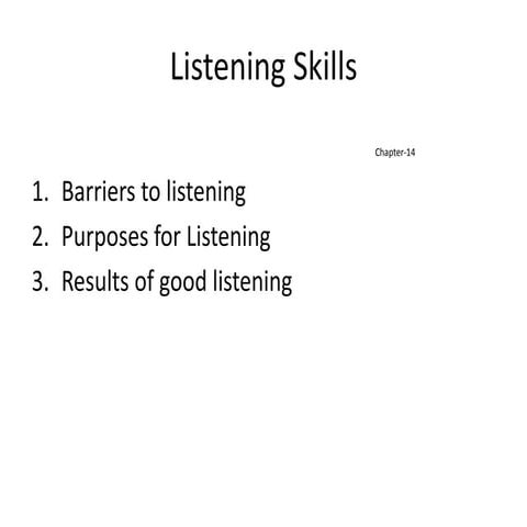 Listening skills | PPTX
