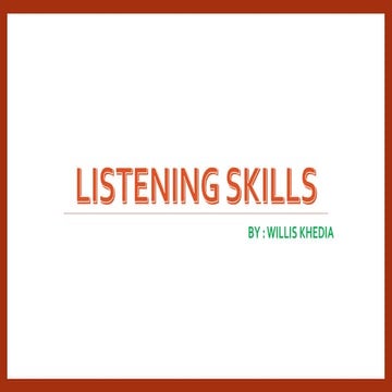 Listening skills | PPT