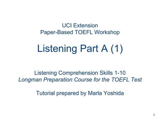 TOEFL Exercise 22 Slide | PPTX