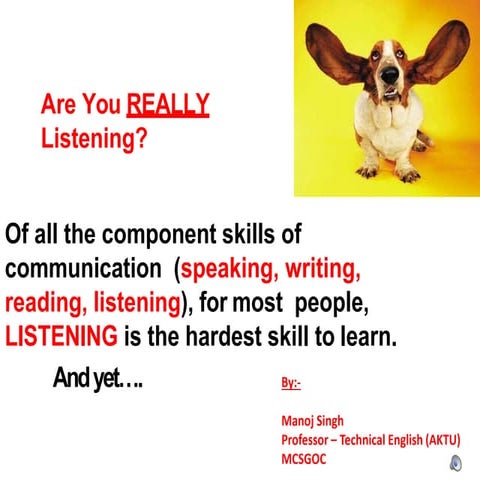 Listening skills active passive | PPTX