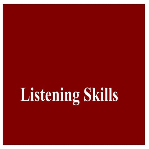 Listening-Skills its types and different examples | PPT