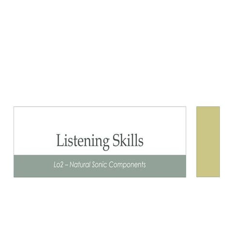 Listening skills week 7 | PPT