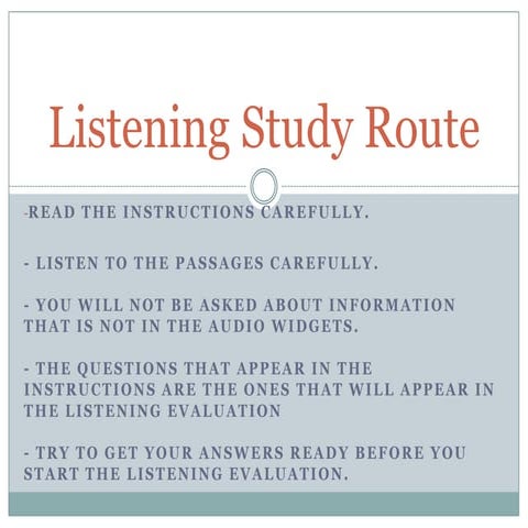 Listening study route | PPT