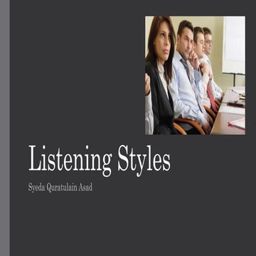 Listening styles | PPTX