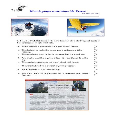 Listening unit 2 e-tivity_2_skydiving_over_everest | PDF