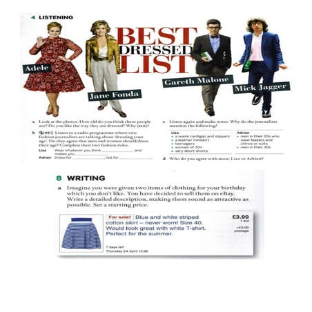 Listening about clothes | PDF