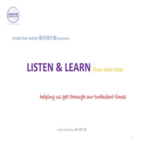 LISTEN & LEARN from each other | PDF