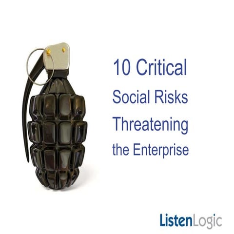 10 Critical Social Risks Threatening the Enterprise | PPT