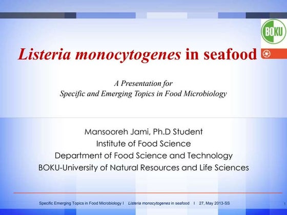 Listeria_Monocytogenes_Research.pptx for Listeria | PPT