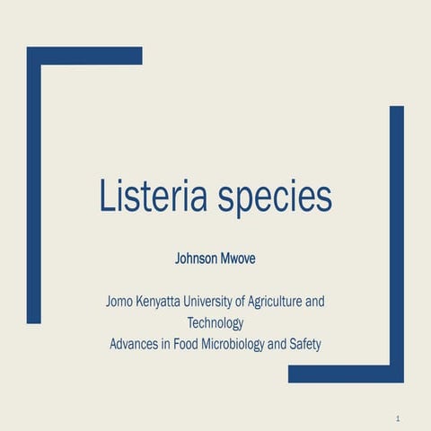 Listeria species | PDF