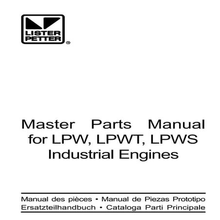 Lister petter catálogo peças 2001 | PDF