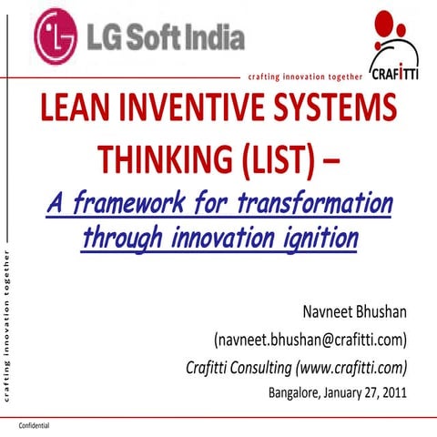 Lean Inventive Systems Thinking - Why, What and How | PPT