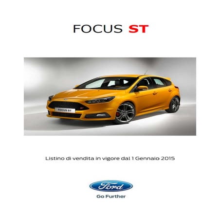 Listino prezzi Ford Focus ST | PDF