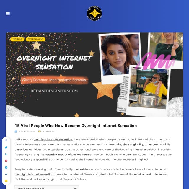 List of 15 overnight internet sensation | PDF
