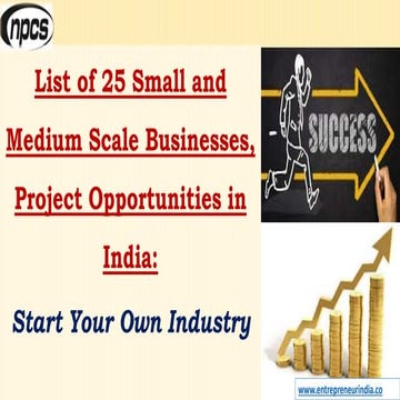 List of 25 Small and Medium Scale Businesses, Project Opportunities in ...