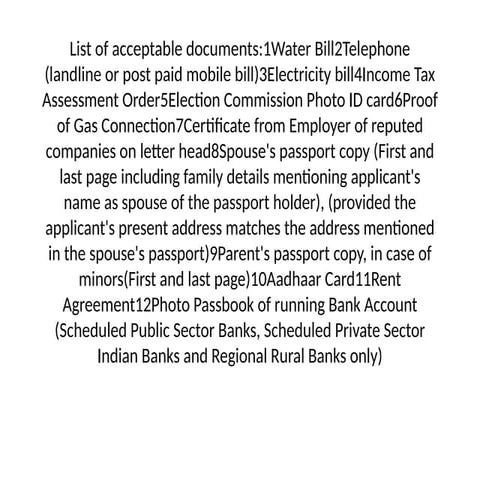 List of acceptable documents FOR PASSPORT.pptx