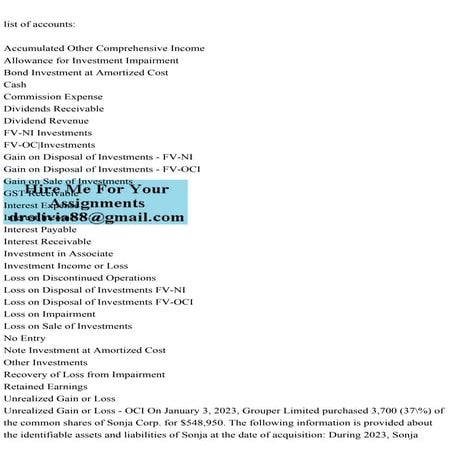 list of accountsAccumulated Other Comprehensive IncomeAllowan.pdf