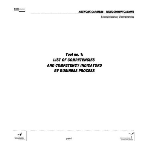 List of competences and competency indicators | PDF