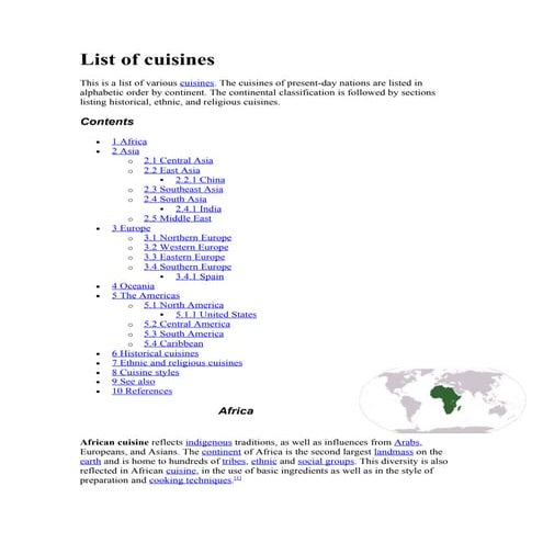 Geographical Conditions and National Cuisine | PDF