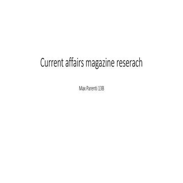 List of current affairs magazines | PPTX