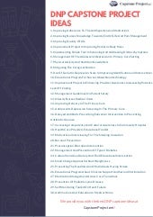 Best DNP Capstone Project Ideas