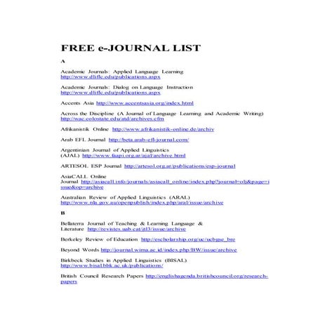 List of free_ejournal | DOCX