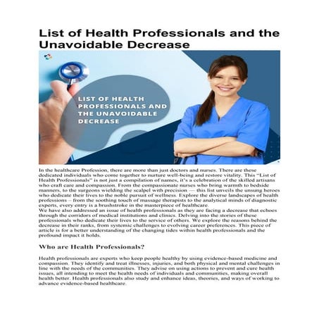 Medical and allied health profession | PPTX