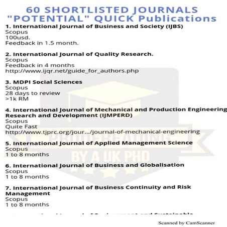 List of journals | PDF