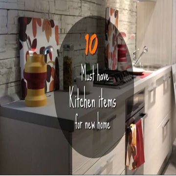 List of kitchen essentials for new home | PPT
